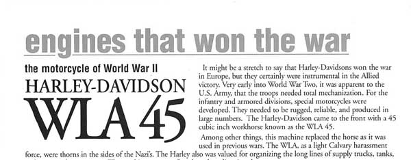 The Harley Davidson® WLA45| Goodson Tools & Supplies